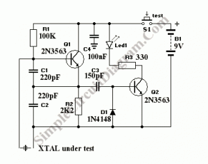 Crystal Tester – Simple Circuit Diagram