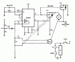 Constant Speed PWM Motor Control – Simple Circuit Diagram