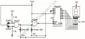 Logic Probe with Seven Segment Display – Simple Circuit Diagram