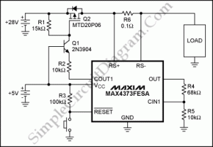 Max4373 Electronic Circuit Breaker – Simple Circuit Diagram