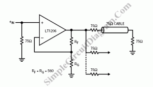 Video Line Driver – Simple Circuit Diagram