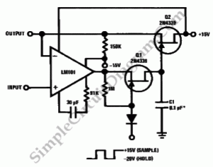 Low Drift Sample and Hold – Simple Circuit Diagram