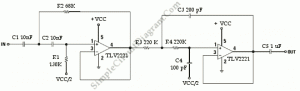 Single Supply Phone Speech Filter – Simple Circuit Diagram