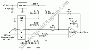 Temperature Measurement via Thermocouple – Simple Circuit Diagram