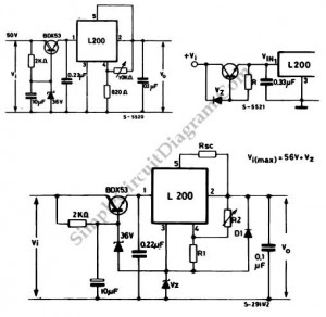 Higher Input Or Output for L200 Voltage Regulator – Simple Circuit Diagram