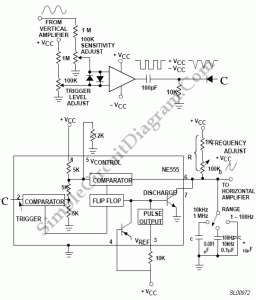 Oscilloscope-Triggered Sweep using 555 IC – Simple Circuit Diagram