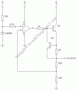 Voltage Regulator with Op-Amp and Transistors – Simple Circuit Diagram