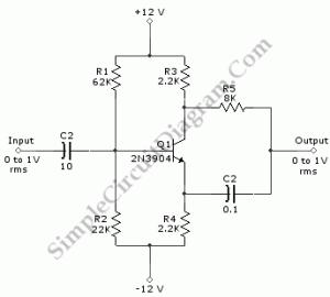 Single Transistor Variable 0-180 Deg Phase Shifter – Simple Circuit Diagram
