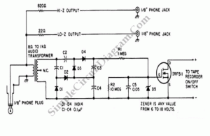 Audio Powered Tape Recorder Switching Controller – Simple Circuit Diagram