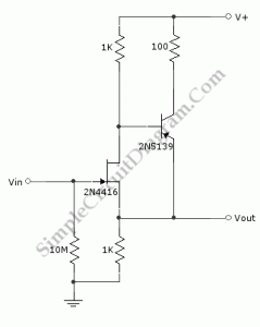 Low-Capacitance High-Impedance Video Buffer – Simple Circuit Diagram