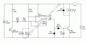 General Infrared Remote Controlled Relay – Simple Circuit Diagram